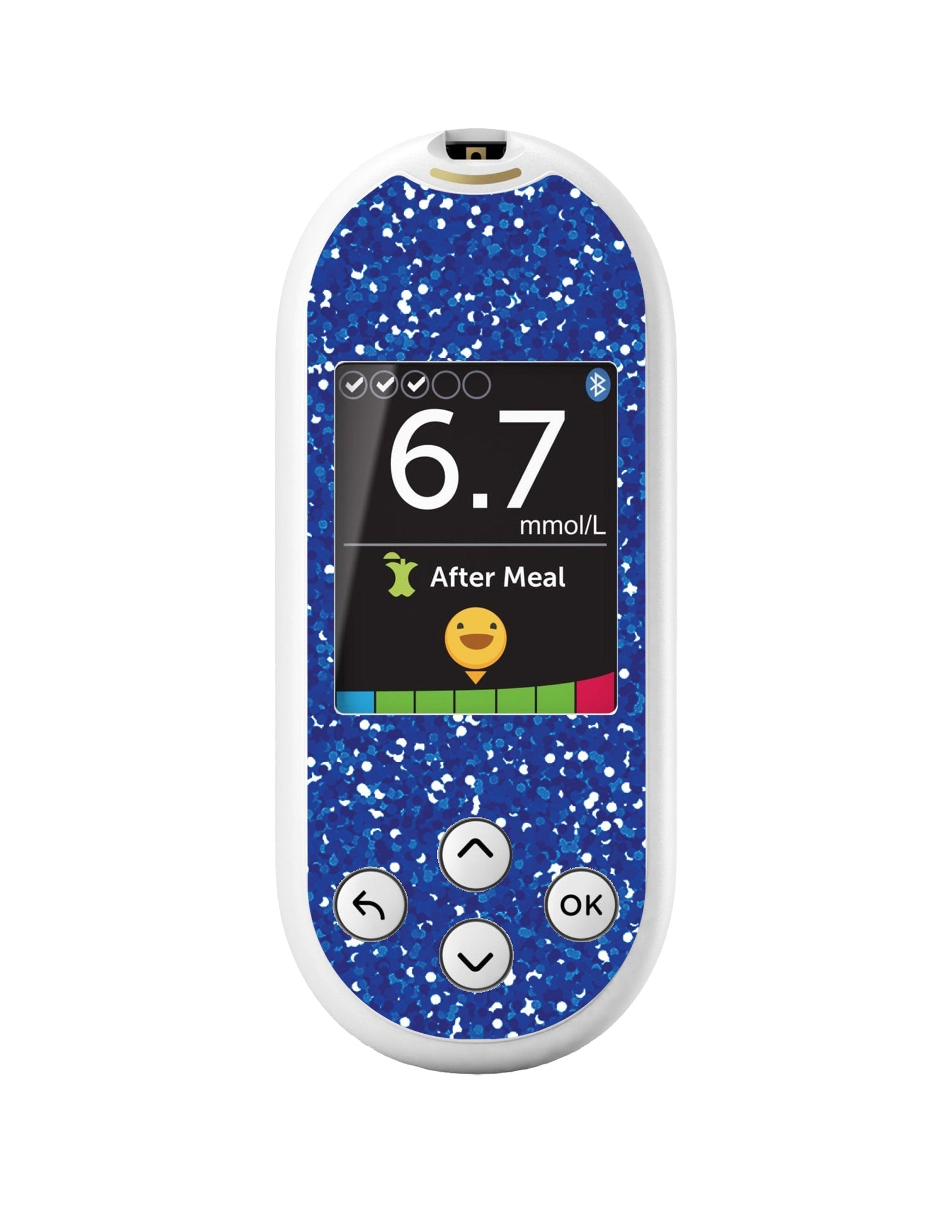 Blue Confetti for OneTouch Verio Reflect Glucometer — Pump Peelz