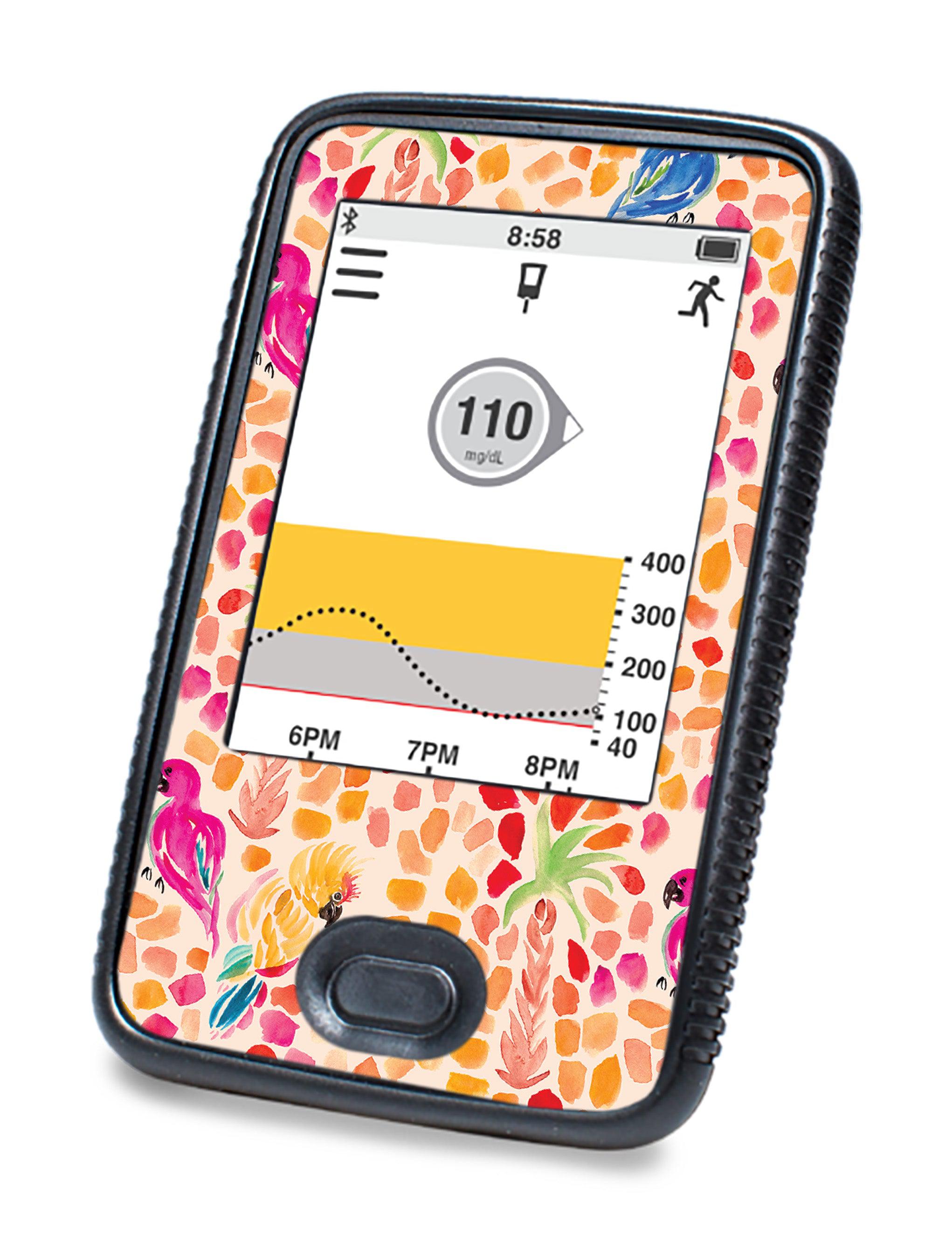 Tropical Watercolor DEXCOM G6 Touchscreen Receiver — Pump Peelz