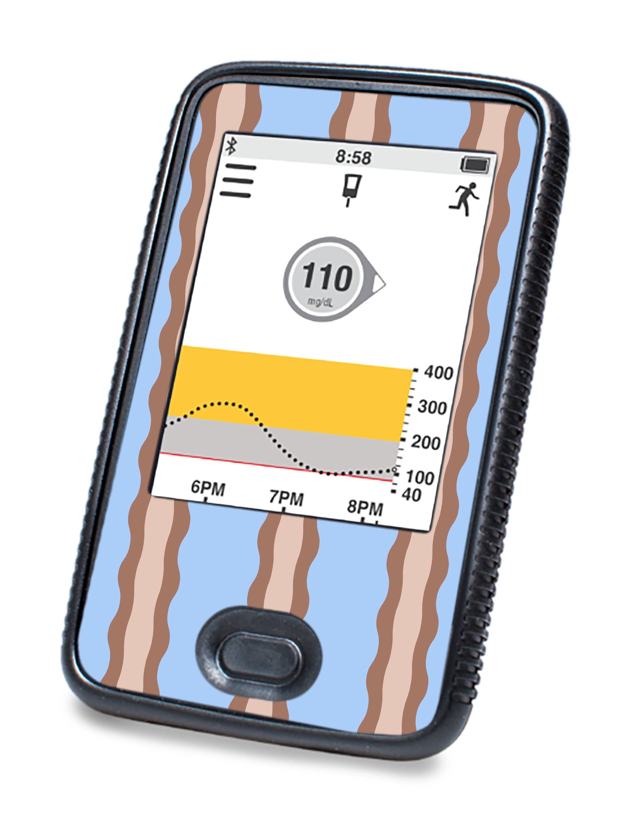 Boardwalk Waves Dexcom G6 Touchscreen Receiver Sticker - Pump Peelz