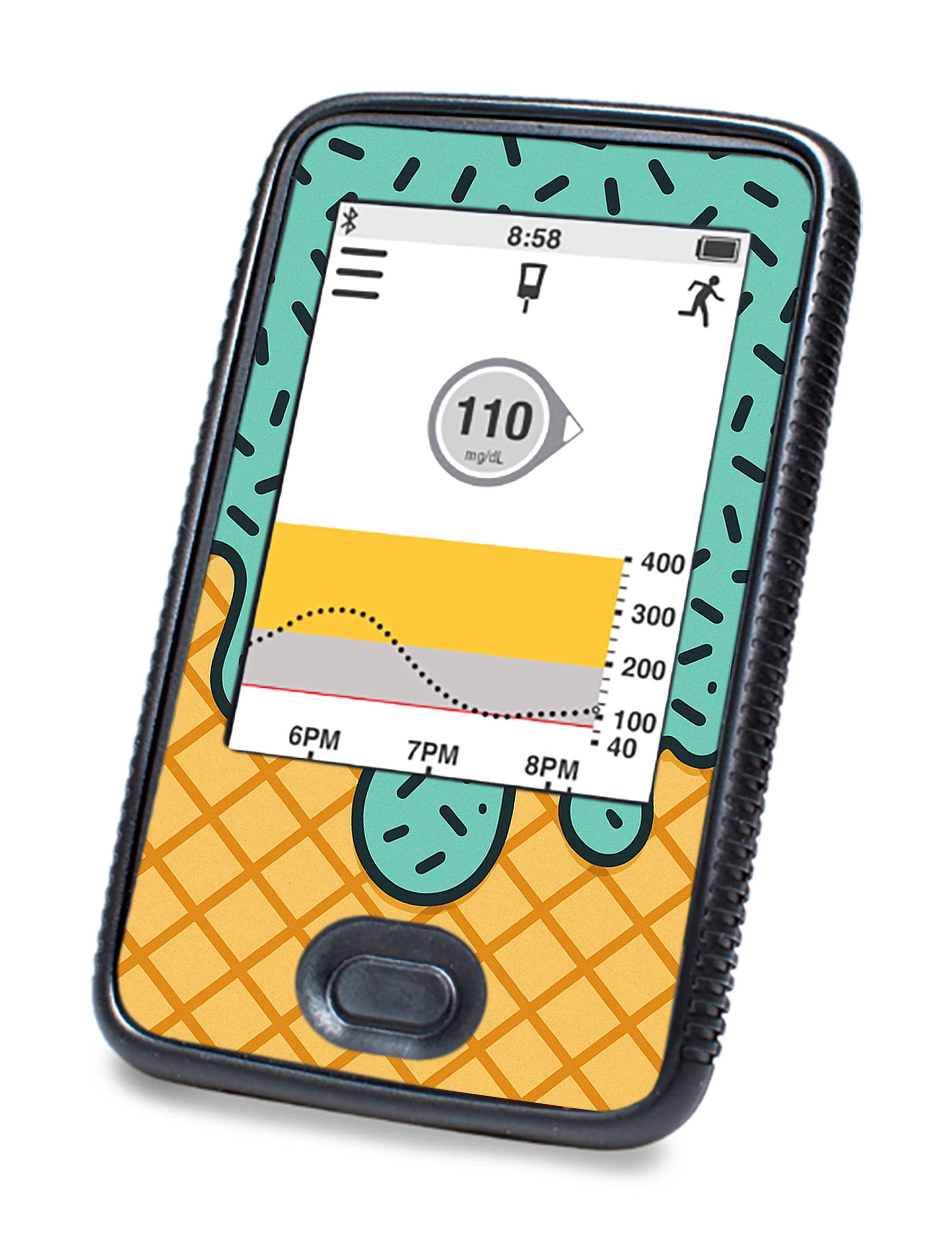 Ice Cream Social Dexcom G6 Touchscreen Receiver Sticker - Pump Peelz