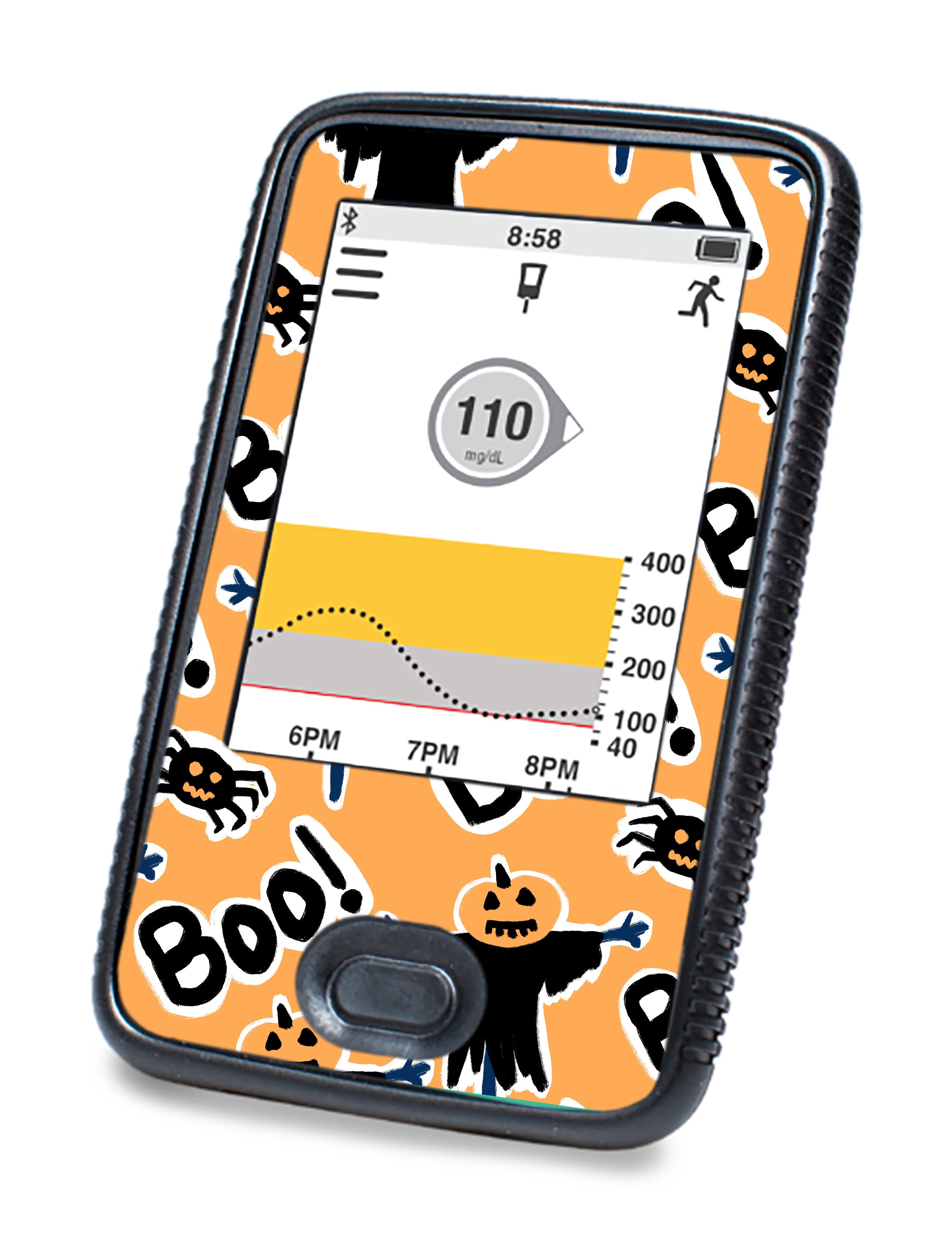Pumpkin Boo Dexcom G6 Touchscreen Receiver Sticker - Pump Peelz | Pump