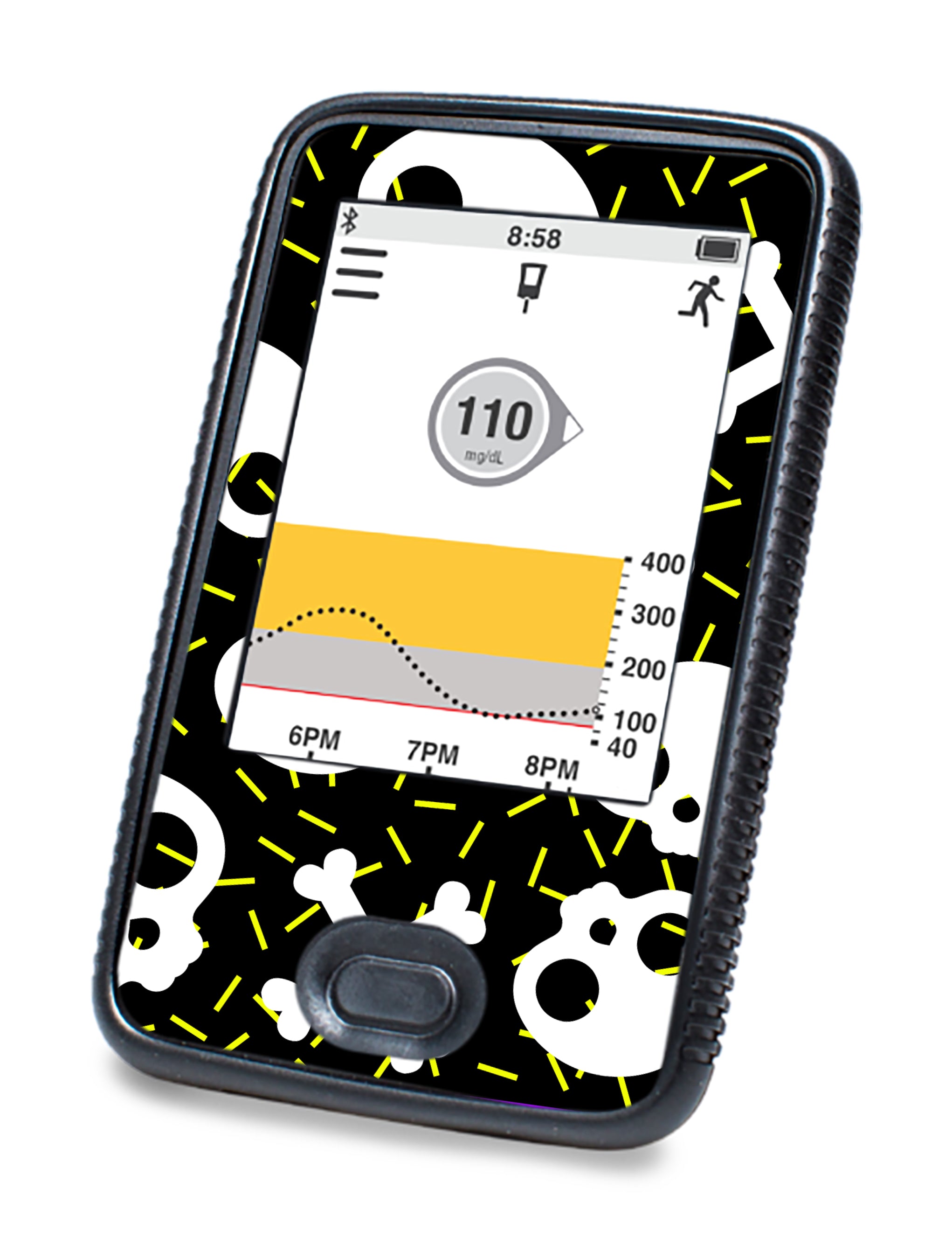 Bone Pop Dexcom G6 Touchscreen Receiver Sticker - Pump Peelz | Pump