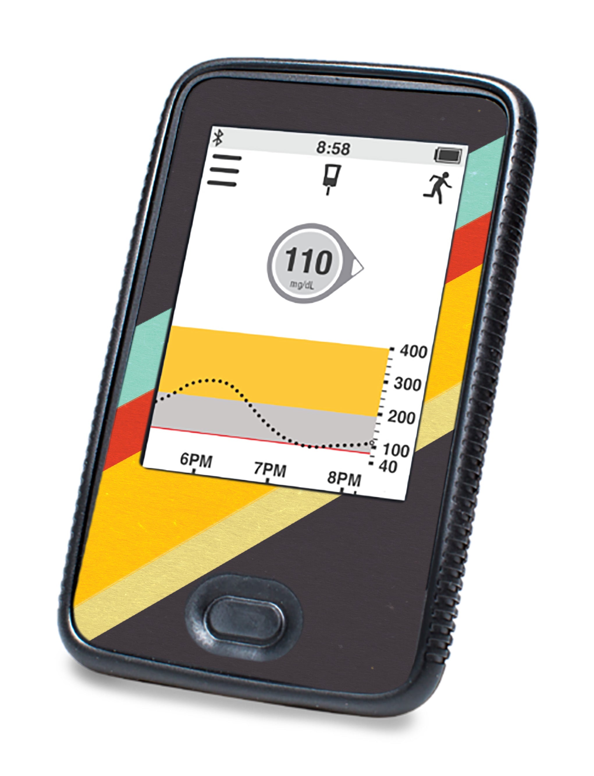 Monaco Stripes DEXCOM G6 Touchscreen Receiver — Pump Peelz
