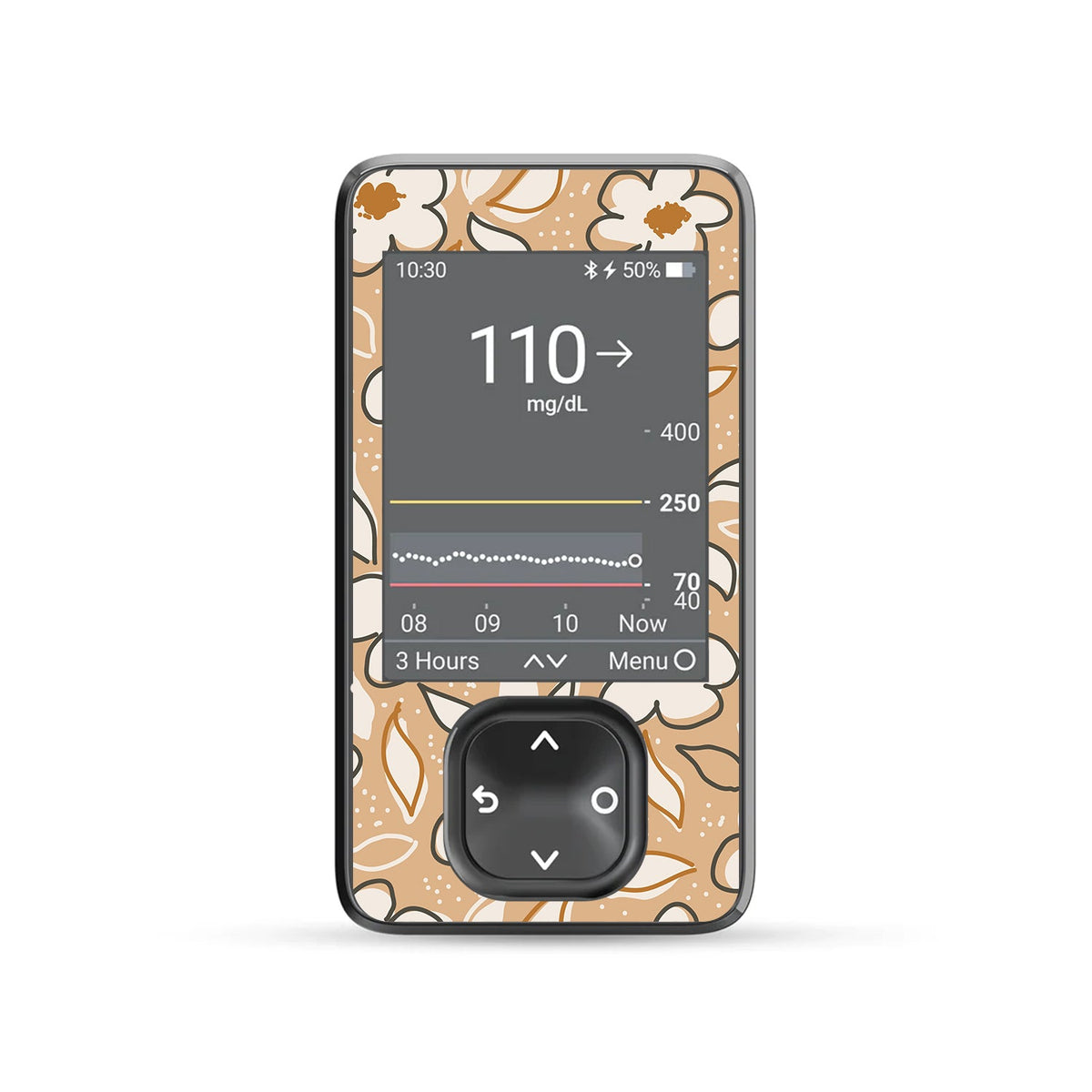 Muted Floral DEXCOM G7 Touchscreen Receiver — Pump Peelz