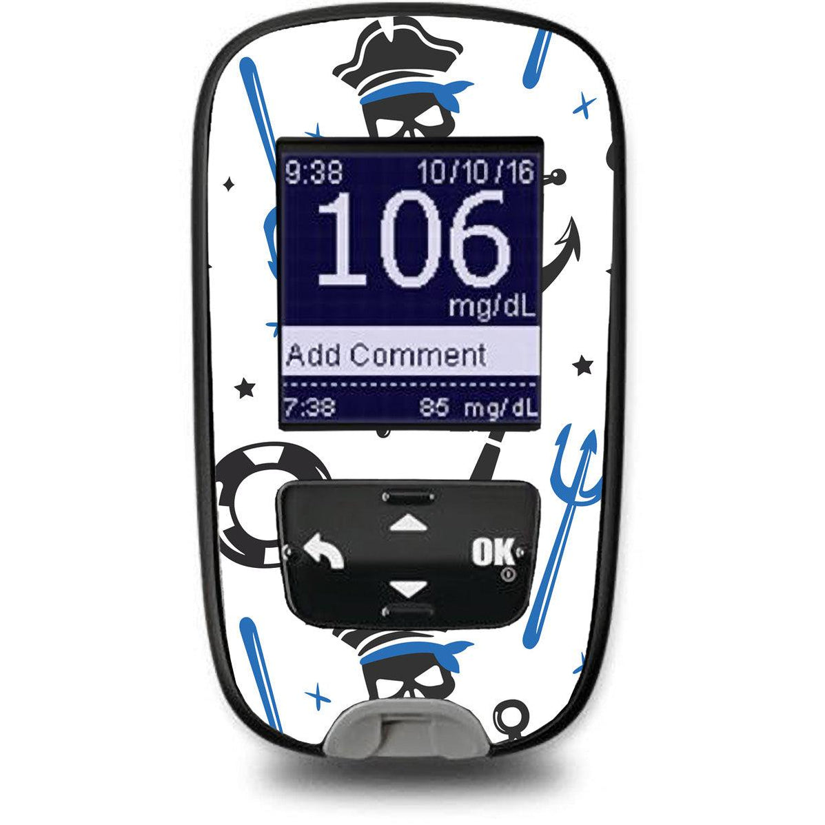 Pirates Sticker for the Accu-Chek Guide Glucometer — Pump Peelz