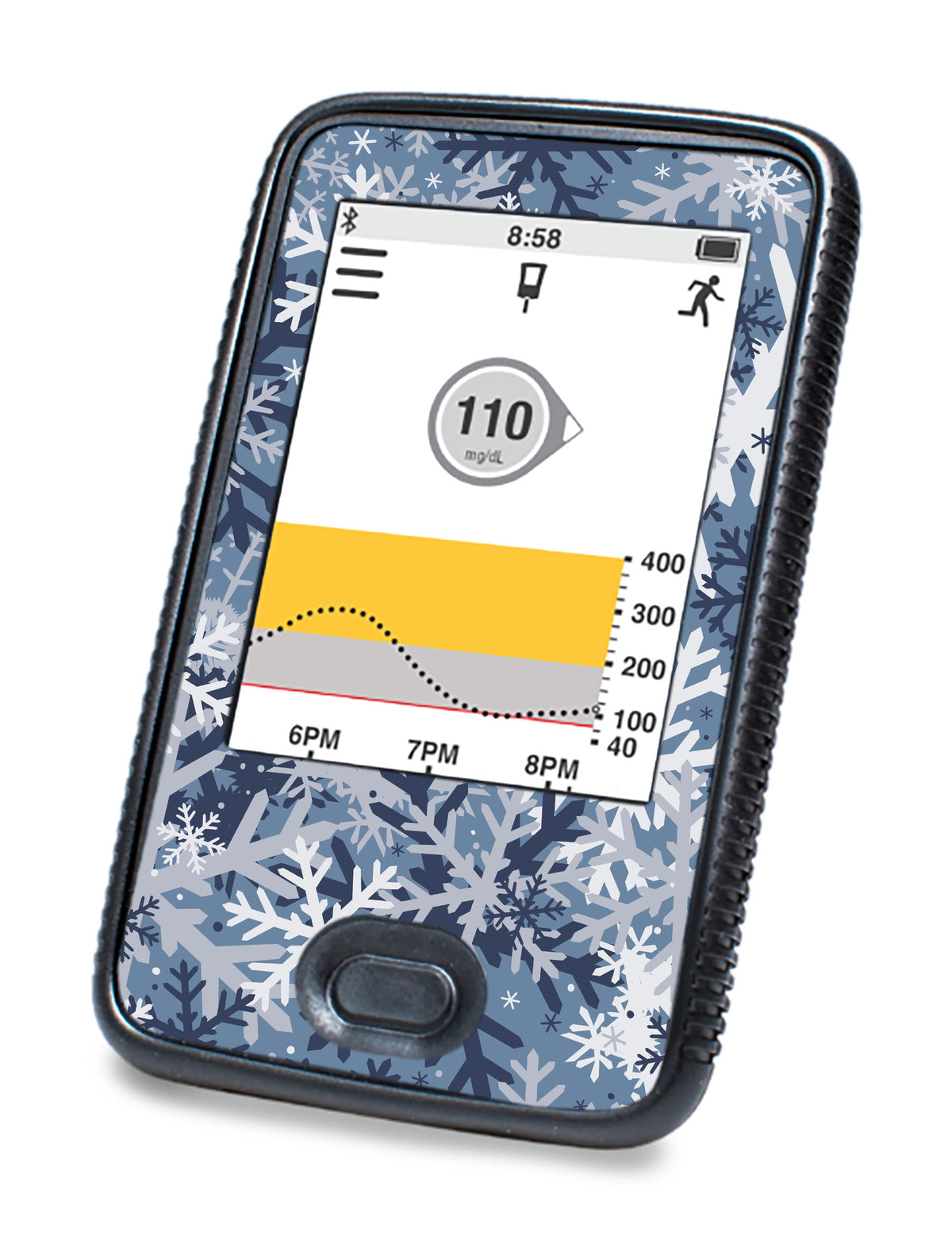 Snowy Camo DEXCOM G6 Touchscreen Receiver — Pump Peelz