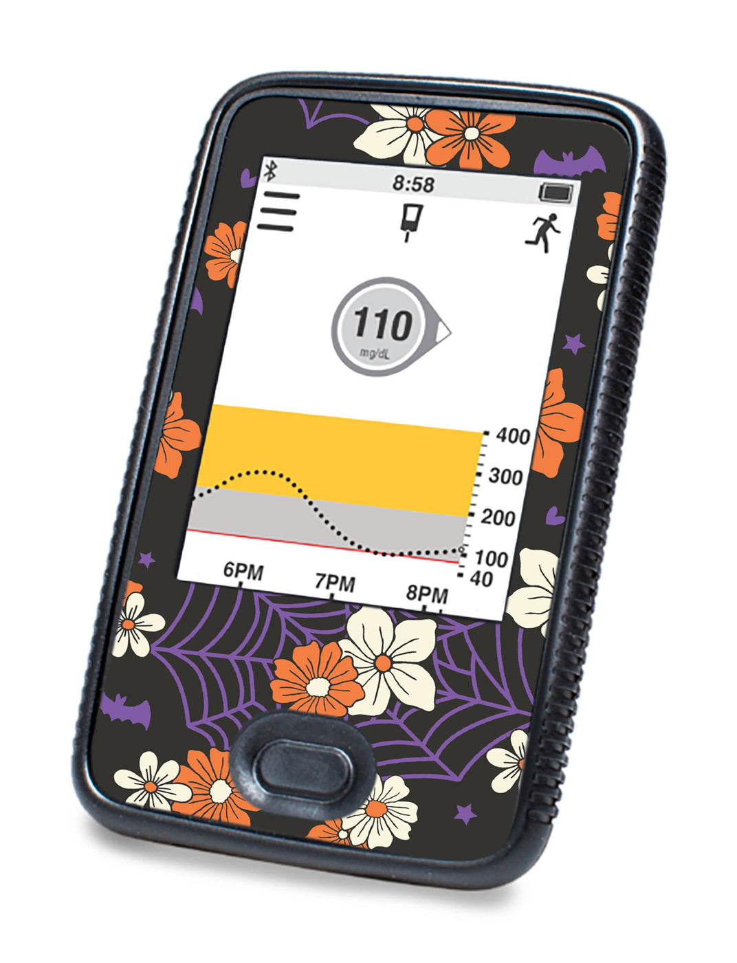 Webbed Flowers DEXCOM G6 Touchscreen Receiver — Pump Peelz