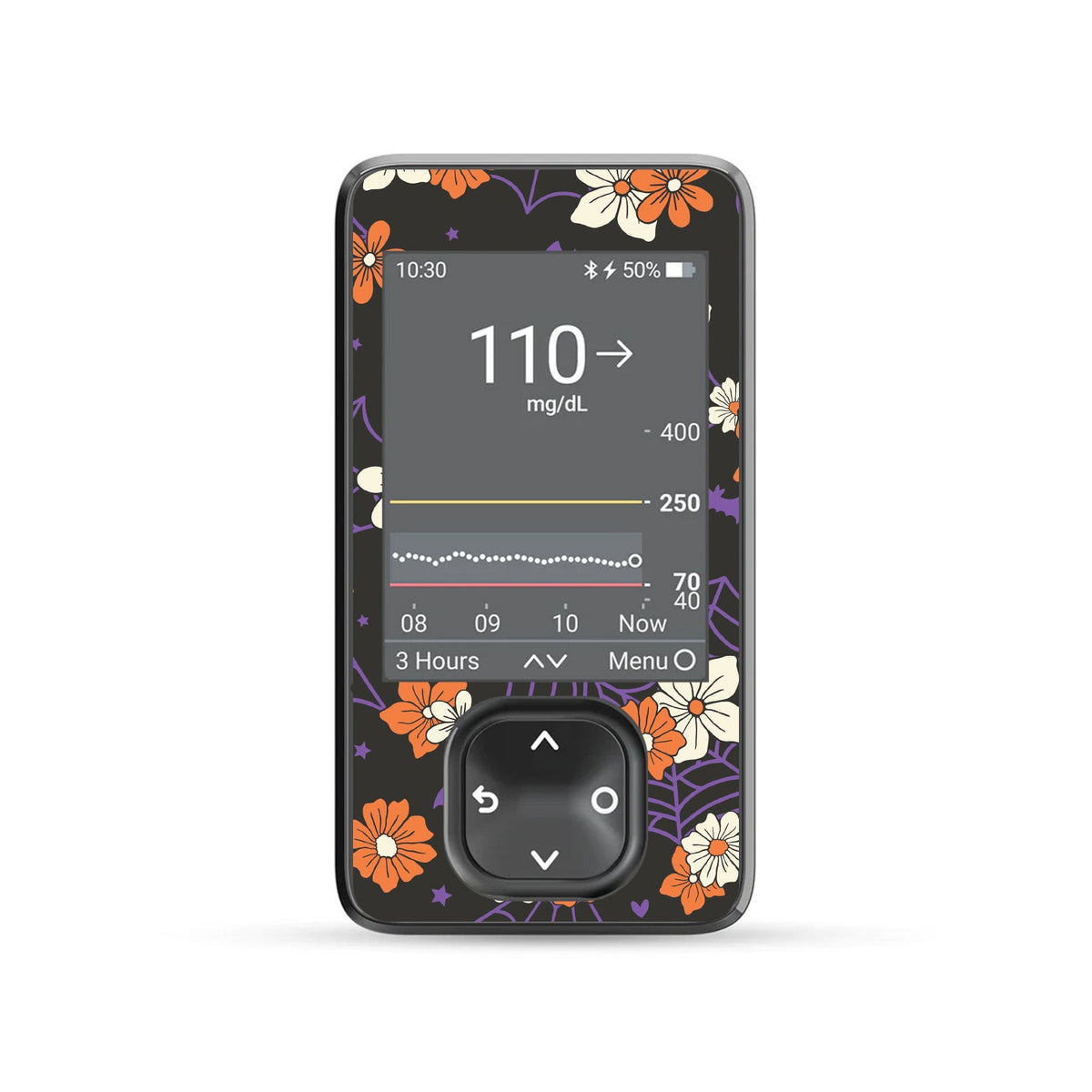 Webbed Flowers DEXCOM G7 and Stelo and G6 Touchscreen Receiver Sticker ...
